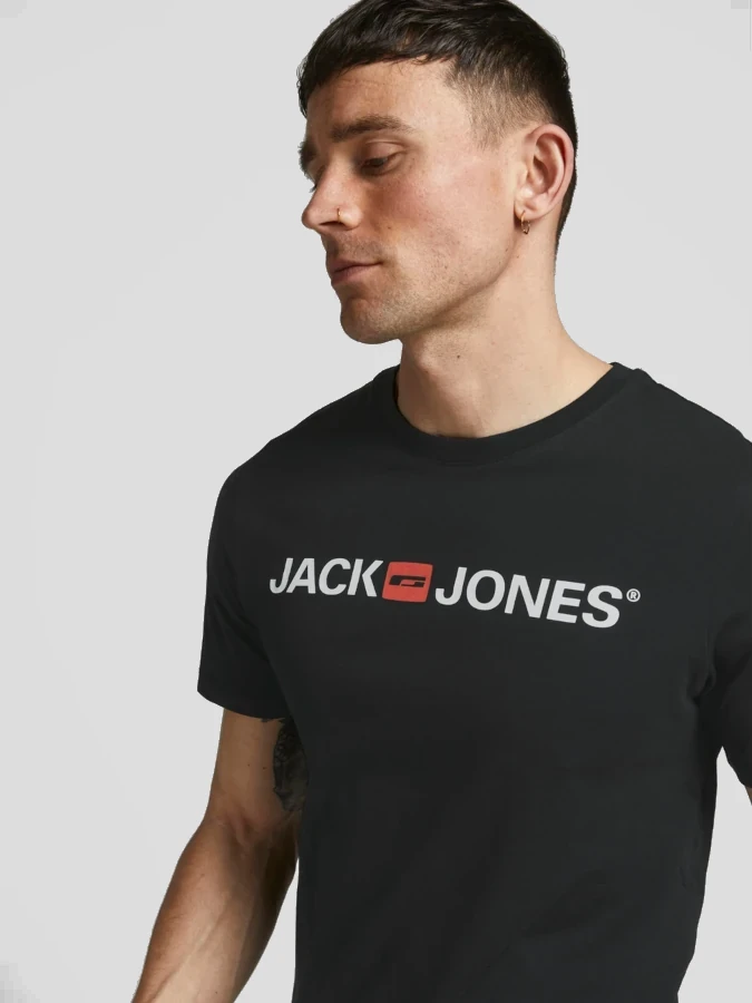 Camiseta Jack&Jones Logo Negro - Mainland Jeans